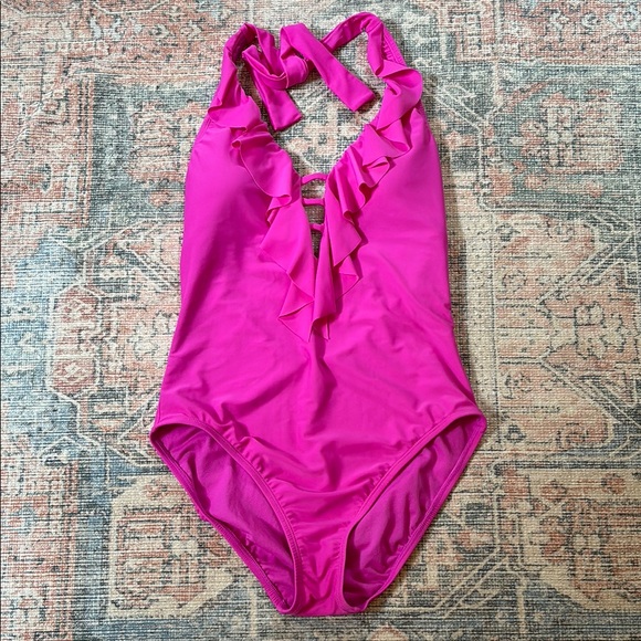 Bleu Rod Beattie | Swim | Bleu Rod Beattie Pink Ruffled One Piece ...
